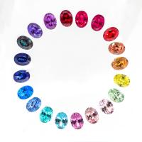 China Colored 6*8mm Oval Cut Lab Grown Diamond 22 Multi Color 1.5ct Sapphire Ruby Emerald Loose Gemstone for sale