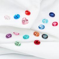 China Colored 6*8mm Oval Cut Lab Grown Diamond 22 Multi Color 1.5ct Sapphire Ruby Emerald Loose Gemstone for sale