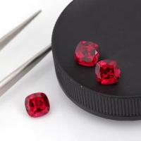 China Certified Pigion Blood Cushion Faceted Cut Grown Loose Ruby Gemstone For Ring for sale