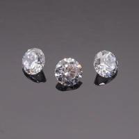 China 3A/5A Cubic Zirconia Loose Stones Brilliant Cut Round Shape White Color 6mm 8mm Gemstone for sale