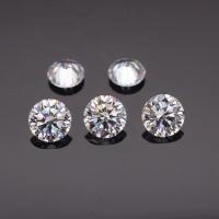 China 3A/5A Cubic Zirconia Loose Stones Brilliant Cut Round Shape White Color 6mm 8mm Gemstone for sale