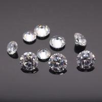 China 3A/5A Cubic Zirconia Loose Stones Brilliant Cut Round Shape White Color 6mm 8mm Gemstone for sale