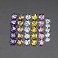 China Rose Cut Cubic Zirconia moissanite Round Brilliant Cut Gemstone Heat Treatments Applied for sale
