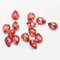 China Pink Garnet Green White Orange Blue Gemstones Pear Shape Double Turtle Faceted Cubic Zirconia for sale