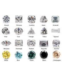 China moissanite stud Round Brilliant Cut Lab Created VVS Loose Moissanite Diamond For Wedding Rings moissanite rings marquise for sale