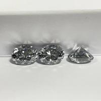 China Wholesale 0.5ct 1ct 2ct Grey Mossinate diamond Gem Gray Color Oval Pear Cut Loose natural moissanite wedding rings for sale