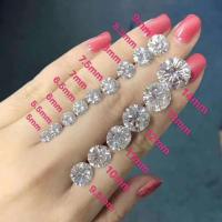 China Wholesale mossanite Pass Diamond Test GRA Stones D Color Round Shape Diamond Loose Moissanite moissanite hoop earrings for sale