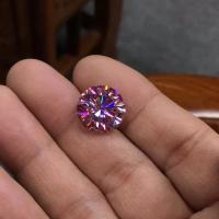 China Wholesale lab created white yellow red pink black blue diamond round brilliant cut loose moissanite for Jewelry for sale