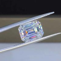 China Vivid Yellow Moissanite Gem Radiant Cut GRA VVS Loose Mosanite Diamond For Gold Ring for sale