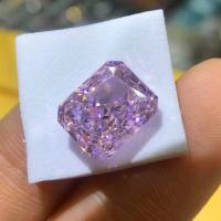 China Vivid Yellow Moissanite Gem Radiant Cut GRA VVS Loose Mosanite Diamond For Gold Ring for sale