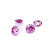 China GRA Certificate Pink Color 3mm To 12mm Moissanite Diamond VVS1 Round Brilliant Cut Loose Moissanite Stones for sale