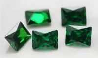 China Factory Wholesale Gemstone Color Moissanite Rectangle 3A 5A Loose Cubic Zirconia Stones 4ct For Moissanite Ring for sale