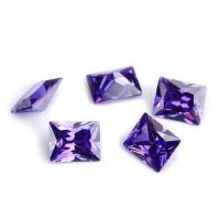 China Factory Wholesale Gemstone Color Moissanite Rectangle 3A 5A Loose Cubic Zirconia Stones 4ct For Moissanite Ring for sale