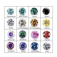 China Gem Best Round Cut Dark Green Loose Mossanite Stone For Women's Wedding Bands Optical Special Effects Color Play Or Fire for sale