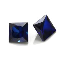 China Gems Synthetic 34# Sapphire Square 1.5x1.5mm-10x10mm Corundum Loose Gemstone For Rings Vvs Moissanite Custom Pendant for sale