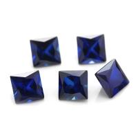 China Gems Synthetic 34# Sapphire Square 1.5x1.5mm-10x10mm Corundum Loose Gemstone For Rings Vvs Moissanite Custom Pendant for sale