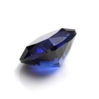 China Unique Moissanite Synthetic Sapphire Stone Cushion Cut 34# Blue Corundum Loose Gemstone For Jewelry Making for sale