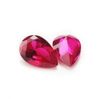 China Vintage Style Ruby Moissanite Synthetic Corundum Pear Shape 2x3mm To 10x14mm Loose Gemstone For Jewelry Making for sale