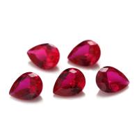 China Vintage Style Ruby Moissanite Synthetic Corundum Pear Shape 2x3mm To 10x14mm Loose Gemstone For Jewelry Making for sale