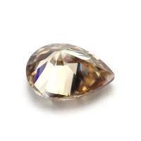 China Synthetic Corundum Moissanite Diamond Light Yellow Champagne Pear Loose Moissanite Stones for Ring for sale