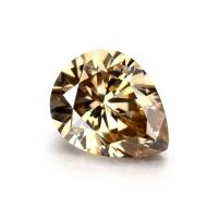 China Synthetic Corundum Moissanite Diamond Light Yellow Champagne Pear Loose Moissanite Stones for Ring for sale