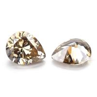 China Synthetic Corundum Moissanite Diamond Light Yellow Champagne Pear Loose Moissanite Stones for Ring for sale