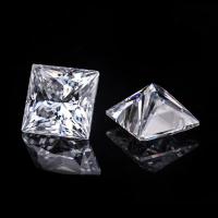 China Princess Cut Loose GRA Moissanite Diamond D VVS1 Square Shape Moissanite for sale