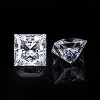China Princess Cut Loose GRA Moissanite Diamond D VVS1 Square Shape Moissanite for sale