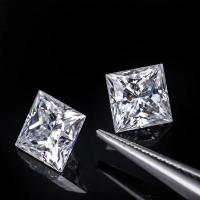 China Princess Cut Loose GRA Moissanite Diamond D VVS1 Square Shape Moissanite for sale