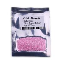 China 3A Quality Pink Color Wholesale Loose Gemstones Round Shape 2mm 3mm Synthetic Cubic Zirconia Custom Moissanite for Pendant for sale