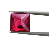 China Princess Square Cut Synthetic Ruby 5# Corundum Loose Gemstone Moissanite For Engagement Rings for sale