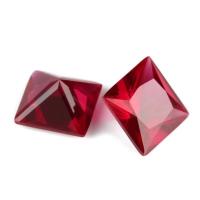 China Princess Square Cut Synthetic Ruby 5# Corundum Loose Gemstone Moissanite For Engagement Rings for sale