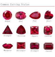 China Princess Square Cut Synthetic Ruby 5# Corundum Loose Gemstone Moissanite For Engagement Rings for sale