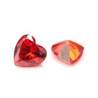 China Colors CZ Moissanite Diamond Heart Cut 3x3mm 4x4mm Synthetic Cubic Zirconia for sale