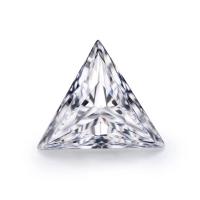 China D Colorless Synthetic Moissanite Triangle Cut VVS1 Loose Moissanite Diamond 5 Carat Ring for sale