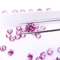 China Factory Wholesale Pink Moissanite Diamond Round Brilliant Cut 3.0mm-12.0mm VVS1 Loose Moissanite Stones 4 Carat Ring for sale