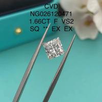 China IGI Certificate NGIC Lab Grown Diamond Princess Square Cut 1.66ct F VS2 Loose Hpht Cvd Diamond Moissanite for sale