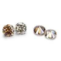 China GRA Certificate 1ct Round Cut 6.5mm VVS1 Loose Moissanite Diamond in White Pink Yellow Champagne Blue Green for Jewelry for sale