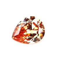 China Champagne Color Zircon Loose Gemstone Pear Shape 10x8mm Synthetic Cubic Zirconia Moissanite for sale