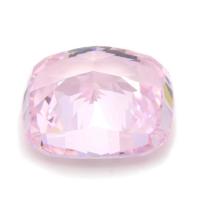 China 4k Iced Cut Cz Stones Pink Color Cushion Shape 7x6mm 10x8mm Loose Gemstone Synthetic Cubic Zirconia for sale