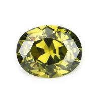 China Moissanite Earrings Gems Pink Peridot Garnet Yellow Cz Stones Oval Shape 12x10mm Synthetic Cubic Zirconia For Ring for sale