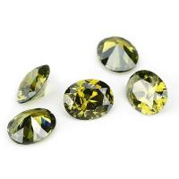 China Moissanite Earrings Gems Pink Peridot Garnet Yellow Cz Stones Oval Shape 12x10mm Synthetic Cubic Zirconia For Ring for sale