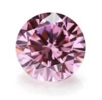 China Roundball Garnet Peridot Pink Colors CZ Beads Synthetic Cubic Zirconia Loose Gemstone For Diamond Earrings for sale