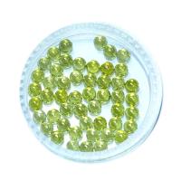 China Roundball Garnet Peridot Pink Colors CZ Beads Synthetic Cubic Zirconia Loose Gemstone For Diamond Earrings for sale