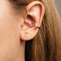 China 925 Sterling Silver Wholesale Jewelry Minimalist Small 925 Sterling Silver Zircon Stud Earrings Gold Plated Earrings For Women for sale