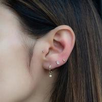 China 925 Sterling Silver Wholesale Jewelry Minimalist Small 925 Sterling Silver Zircon Stud Earrings Gold Plated Earrings For Women for sale