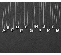 China Fashion Minimalist Jewelry 925 Sterling Silver Simple Necklace 26 Alphabet Letter Necklaces For Women for sale