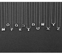 China Fashion Minimalist Jewelry 925 Sterling Silver Simple Necklace 26 Alphabet Letter Necklaces For Women for sale