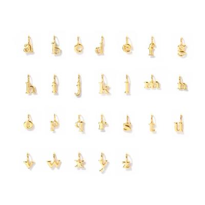 China 18k Gold Plated 925 Sterling Silver Metal 26 Alphabet Initial Letter Charm Necklaces for sale