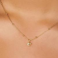 China 18k Gold Plated 925 Sterling Silver Metal 26 Alphabet Initial Letter Charm Necklaces for sale